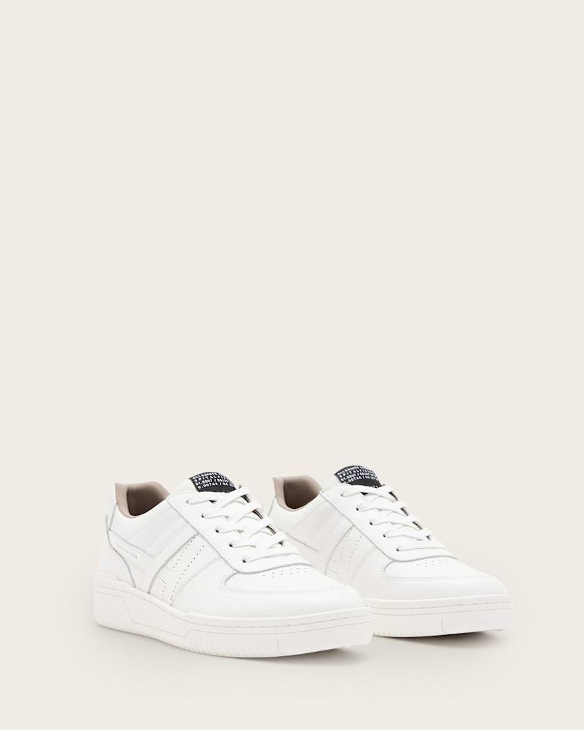 Vix Low Top Round Toe Leather Trainers White | ALLSAINTS